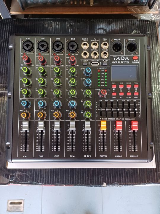 MIXER TADA LIVE-6 เอฟเฟกแท้ USB บูธูท REC ใช้ไฟAC DC ได้ | Lazada.co.th
