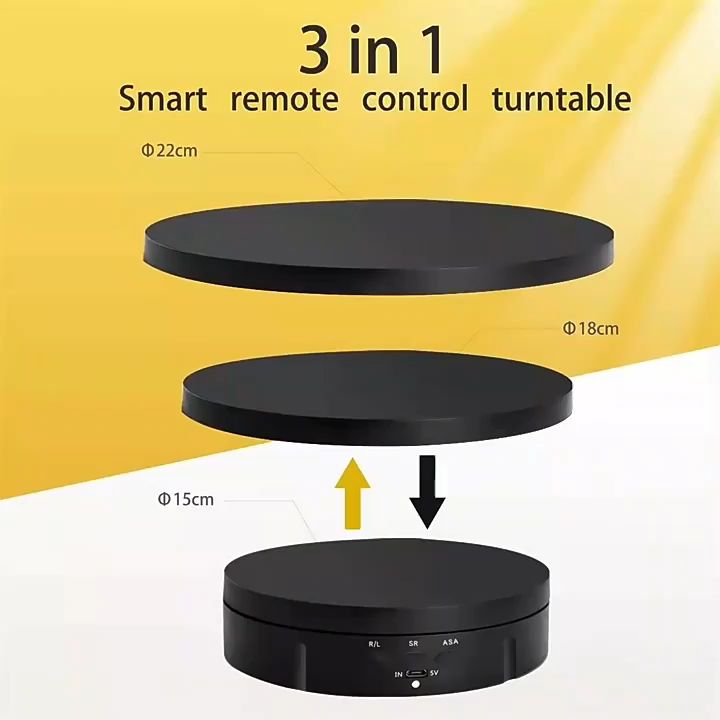 Electric Turntable with Remote Control Rotating Display Photography ...