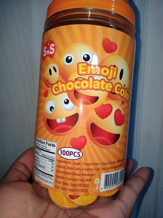 100 pcs emoji choco coins | Lazada PH