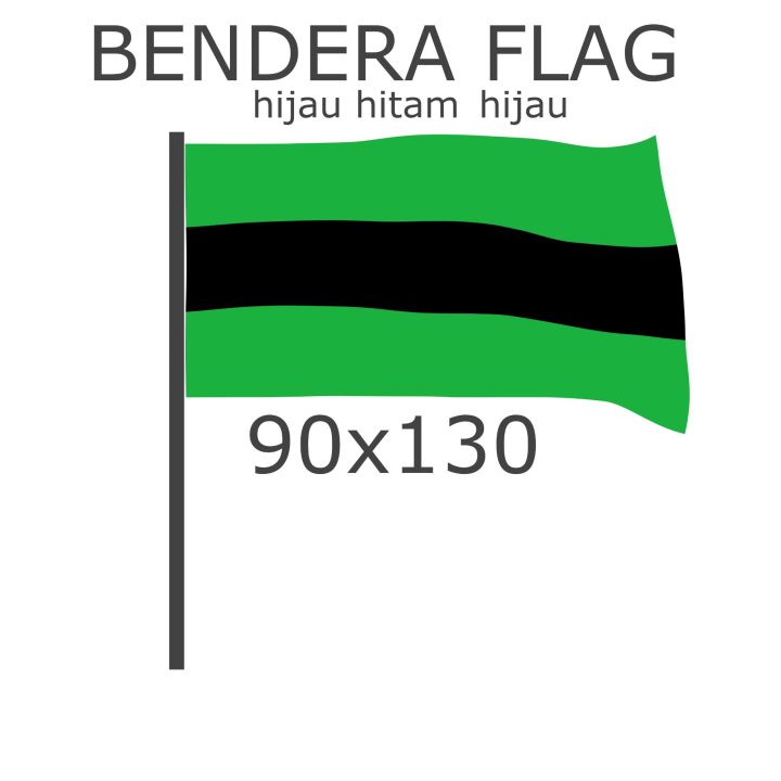 BENDERA HIJAU HITAM HIJAU BESAR | Lazada Indonesia
