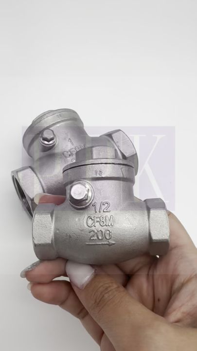 JK สวิงเช็ควาล์ว (200 PSI) สแตนเลส 316 เกลียวใน (SUS316) ขนาด 1/2" - 2 ...