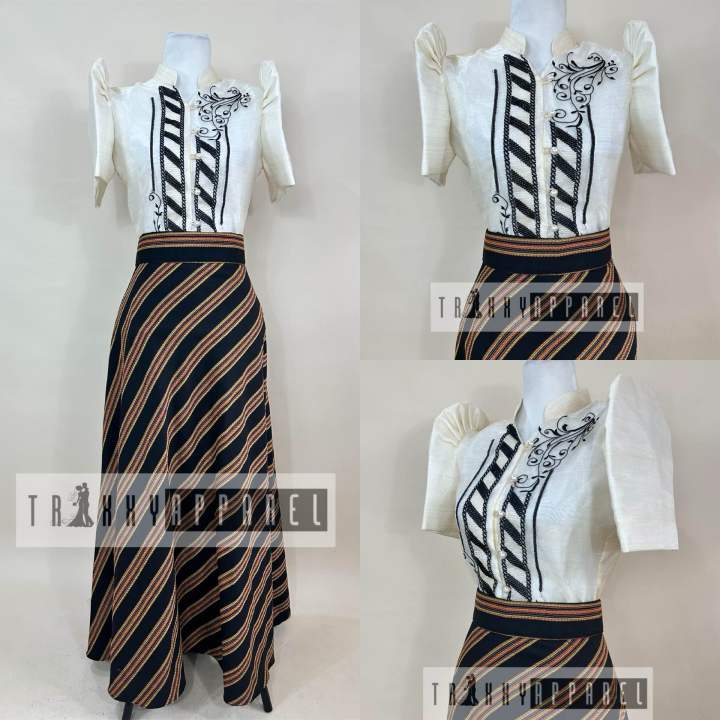 Ladies Barong Filipiniana and Ethnic Skirt | Lazada Philippines