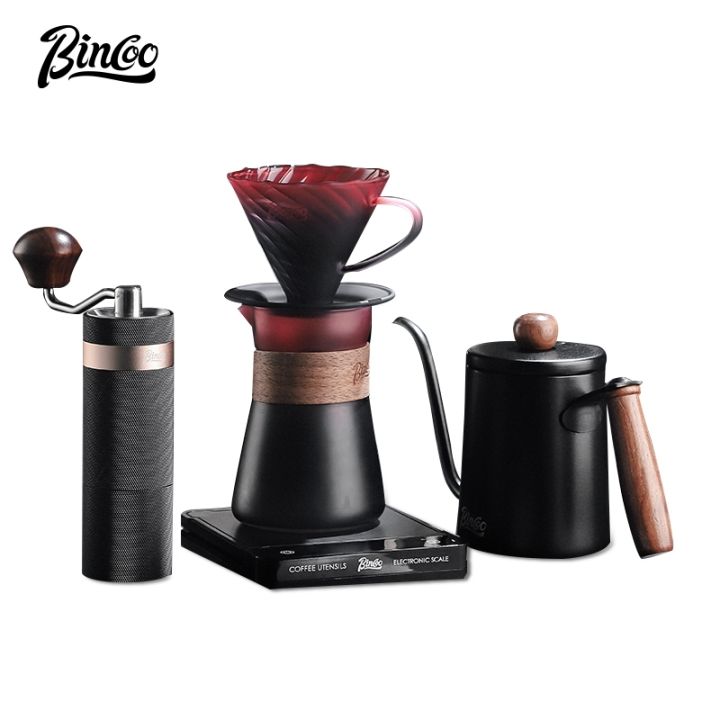 BINCOO Coffee Dripper Hand Brewed Coffee Filter Cup Borosilicate Glass ...