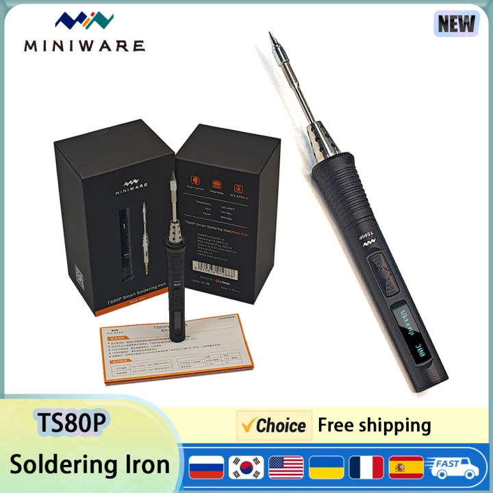 TS80P Smart Soldering Iron OLED Screen full body CNC Aluminum alloy ...