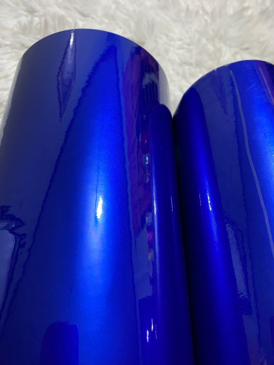 Glossy blue wrap sticker candy blue sticker | Lazada PH