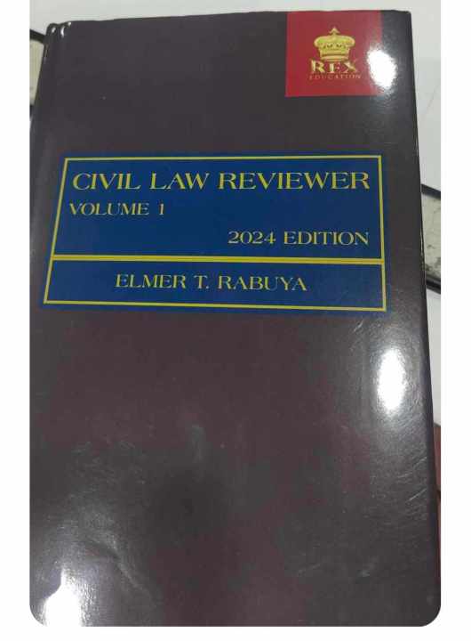 RABUYA-CIVIL LAW REVIEWER VOL 1 2024 | Lazada PH