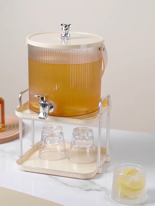 3.5L/5L Cold Water Dispenser Container Transparent Juice Dispenser Milk ...