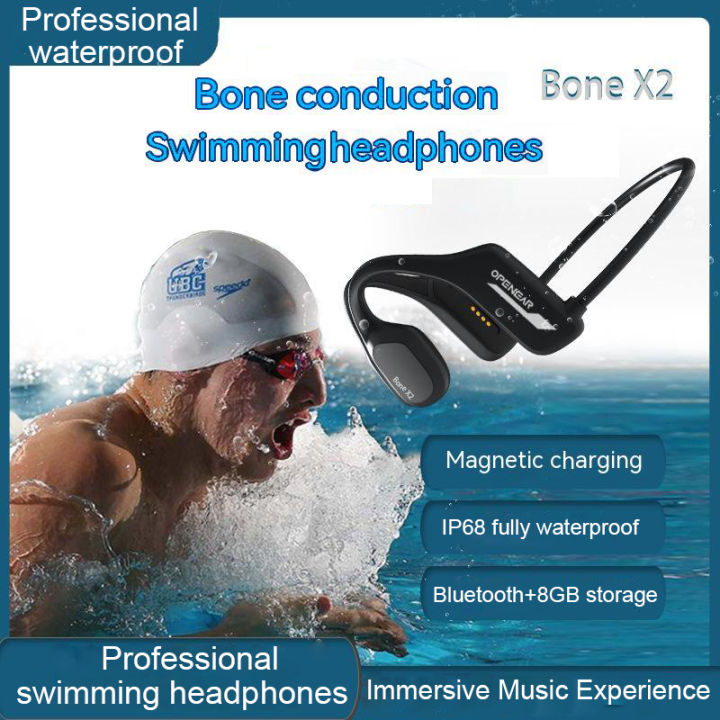 X2 Professional ว่ายน้ำบลูทู ธ True Bone Conduction หูฟังบลูทู ธ แบบไม่ ...