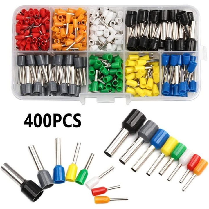 400 pcs crimping terminal kit, tubular terminal blocks, various types ...