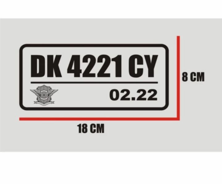 Cutting sticker plat Nomor Motor Stiker plat Nomer Motor | Lazada Indonesia