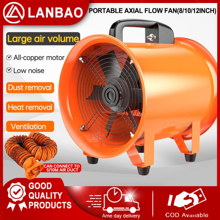 Industrial Exhaust Fan Powerful 8/10/12 Inch Axial Flow Fan with 10m ...