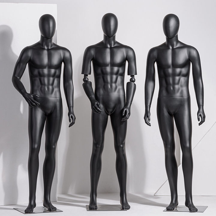 High-End Matte Black Male Mannequin Full Body Display Stand for ...