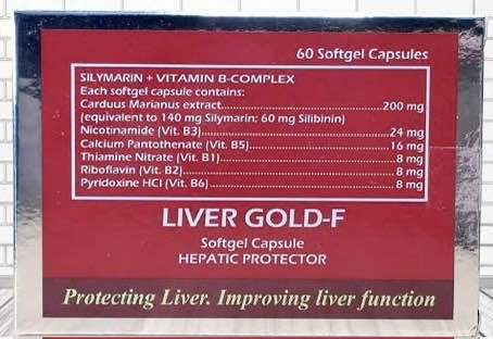 LIVER GOLD F (Silymarin + B Complex) 60 Capsules | Lazada PH