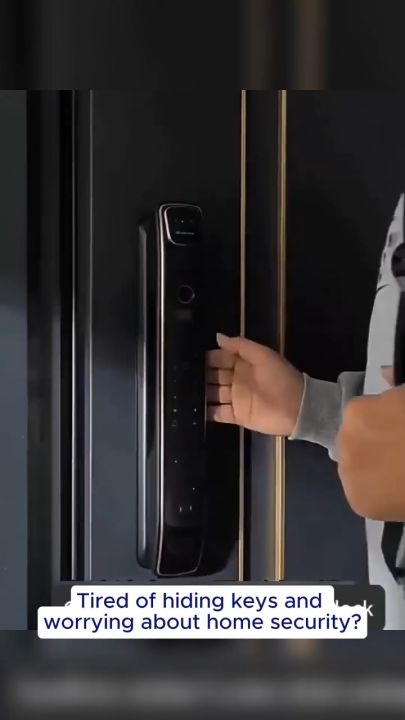 Foobe 3D Face Unlock Smart Door Lock Inside Safety Electronic Fully ...