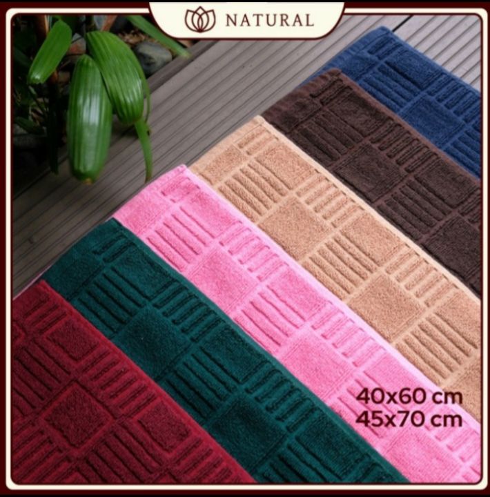 Keset Handuk Bagus Tebal Merk Natural 40x60cm Keset Kaki | Lazada Indonesia