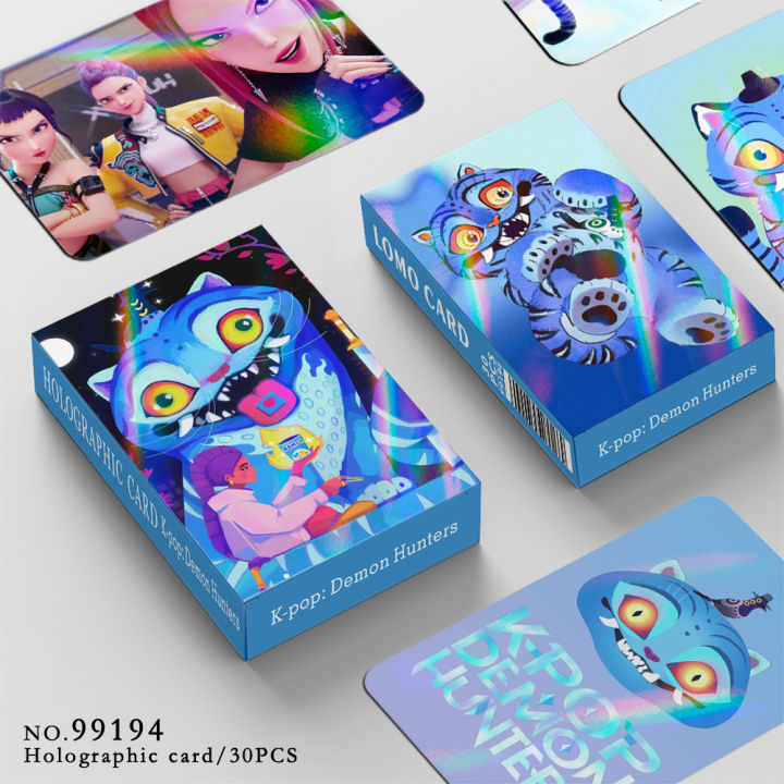 30pc Kpop Demon Hunters Postcard Hot Anime Huntrix Photocards Sajja ...