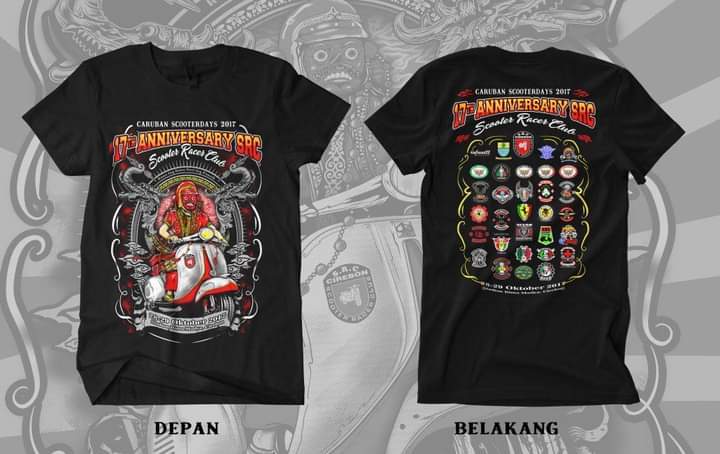 Baju Event Vespa Kaos Acara Vespa Full Logo Bonus Stiker Acara | Lazada ...