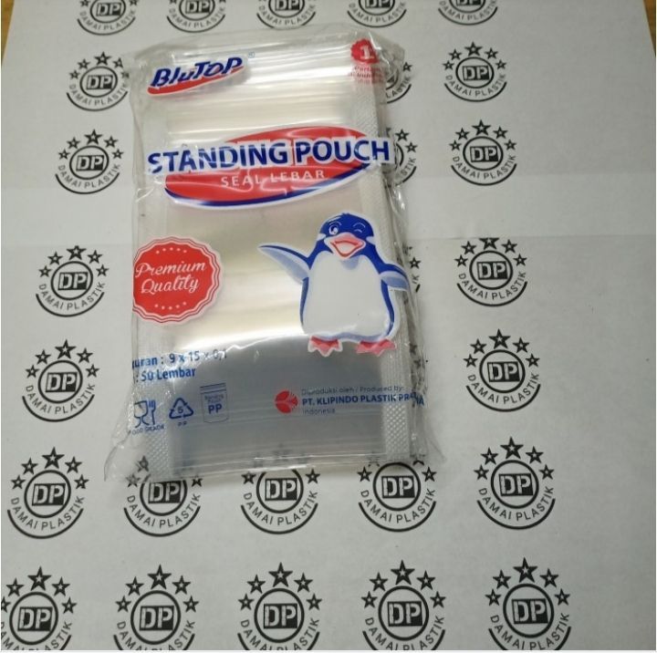 STANDING POUCH 9x15 CM STP SEAL LEBAR PLASTIK BERDIRI PLASTIK KLIP ...