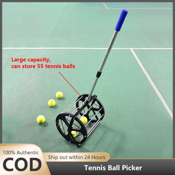 ASENVER Tennis ball picker Roller ball pickup Essential for tennis ...