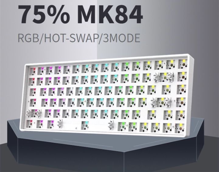 Kit Bàn phím cơ - Kit MK84 (Dk84) Led rgb kết nối bluetooth / 2.4g có ...