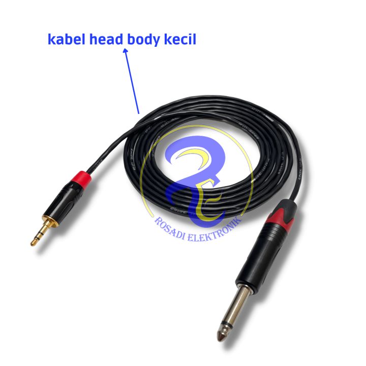 cable audio Jack aux 3.5mm to akai mono hitam|kabel head body kecil ...