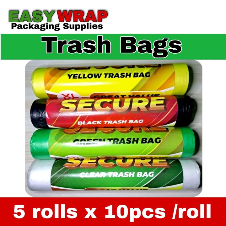Trash Bag Secure Brand All sizes(10 pcs per roll) | Lazada PH