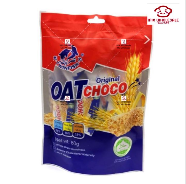 [80G] TWINFISH OAT CHOCO ORIGINAL/STRAWBERRY | Lazada