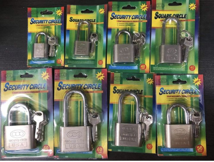 Square circle security pod lock stainless steel podlock sold per pc ...