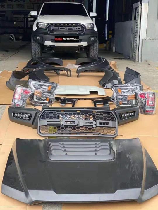 Ford ranger T6 T7 T8 Convert F150 raptor wide bodykit body kit front bumper grill rear fender ...