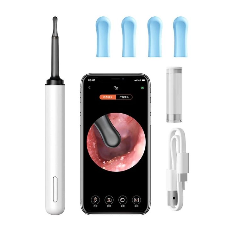Wireless Visual Ear Cleaner Spoon Safe Endoscope Earpick 5MP 3.5mm Mini ...