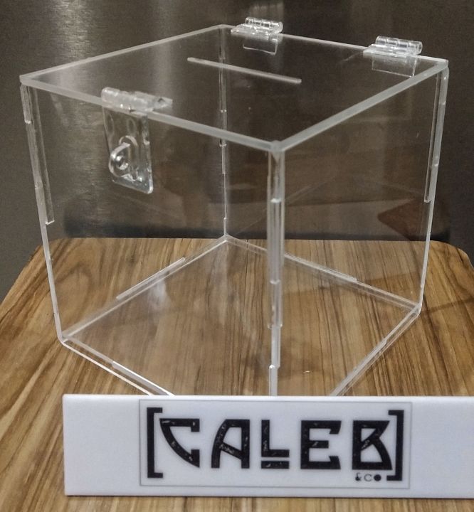 Acrylic Tip box /Suggestion box / Coinbank (Alkansya) / Drop box 6x6 ...