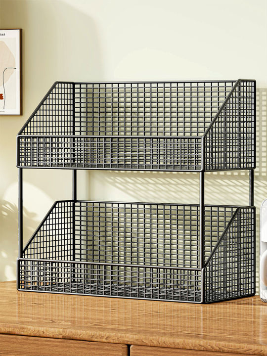 Multi-Layer Desktop Organizer Rack Kitchen Table Snack Holder Living ...