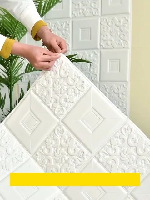 70x70 3D Foam Adhesive Printed Wallpaper Sticker Waterproof Wall Paper ...