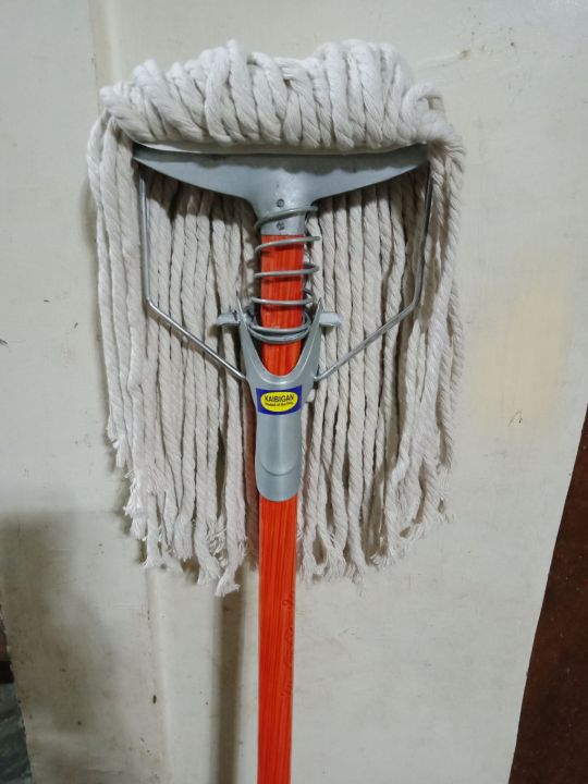 heavy duty mop with cotton mophead, gawang pinoy, spring type,46 inches ...