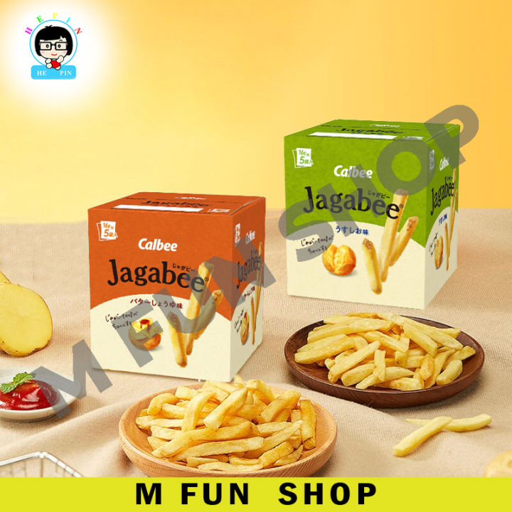 *Exp 30 April 2025* Calbee 5 Packs Chips Jagabee Crispy Potato Sticks Salt/ Butter Soy Sauce ...