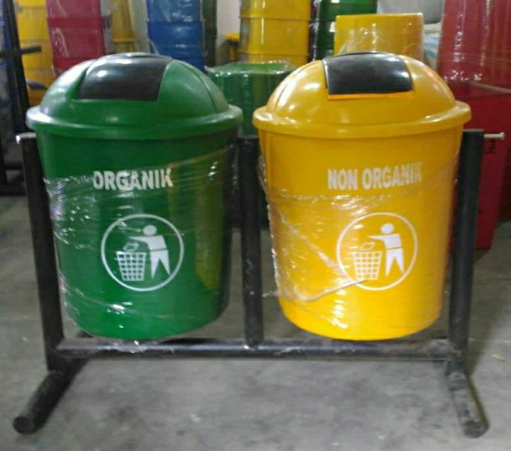 Bak Sampah 2 in 1 fiber 40 liter | Lazada Indonesia