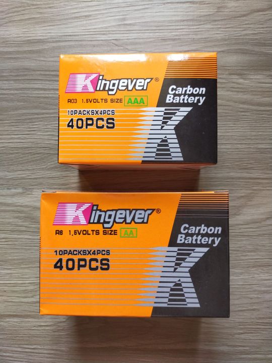 1 box 40pcs kingever extra heavy duty battery double A triple A | Lazada PH