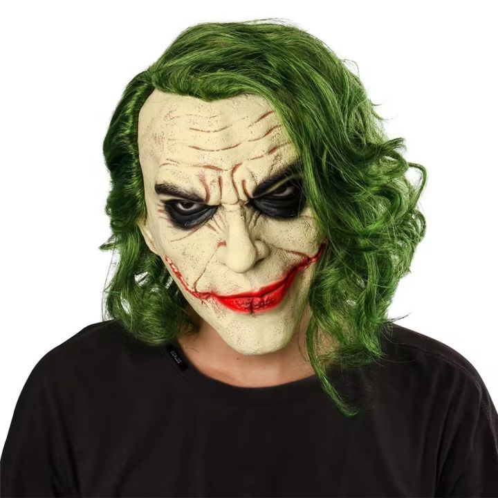 Dark Knight Joker คอสเพลย์หน้ากากปาร์ตี้ฮาโลวีน Unisex ผู้ใหญ่ Latex ...