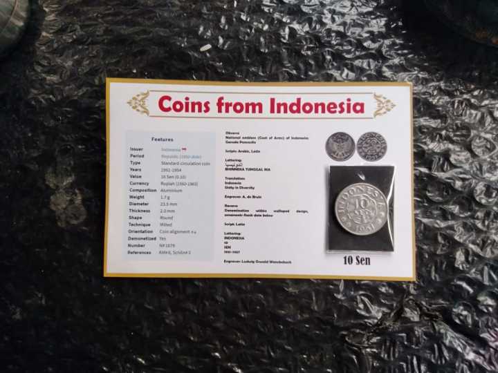koleksi koin indonesia 10 sen Garuda original plus folder | Lazada ...