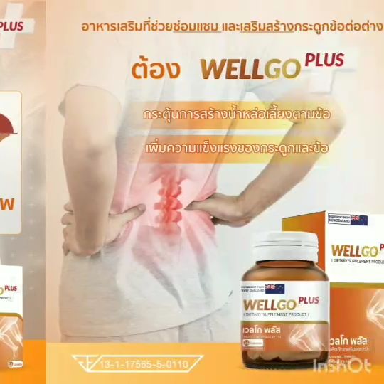 ส่งฟรี!!! WELLGO PLUS ผลิตภัณฑ์เสริมอาหาร กระดูก 1 กล่องมี 15 แคปซูน ...