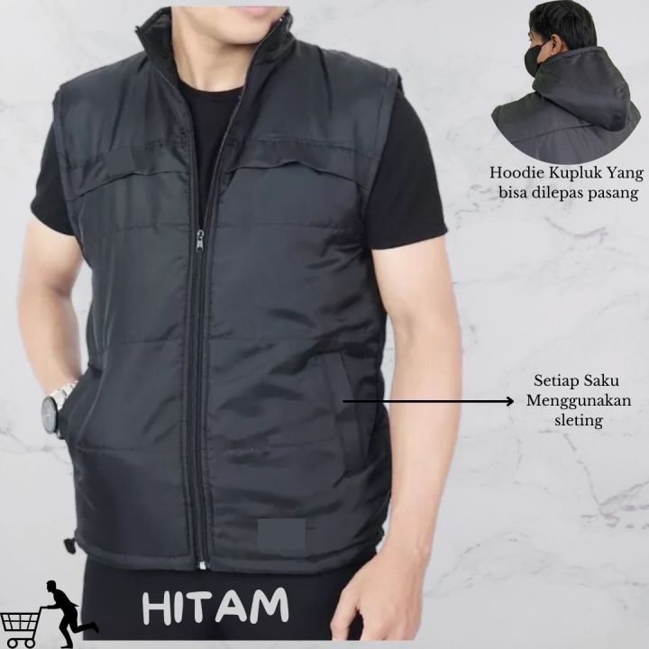 Jaket Rompi Polos Tebal / Jaket Rompi Murah Size Dewasa / Jaket Rompi ...