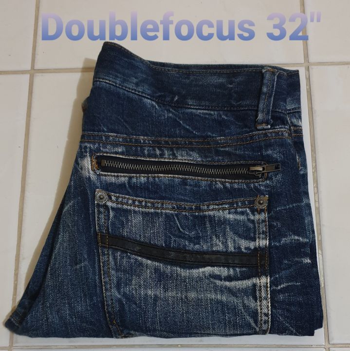ยีนส์ใหม่ ยี่ห้อ Doublefocus เอว 32 นิ้ว | Lazada.co.th
