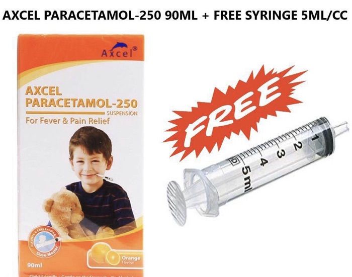 AXCEL PARACETAMOL-250 SUSPENSION ORANG 90ML | Lazada