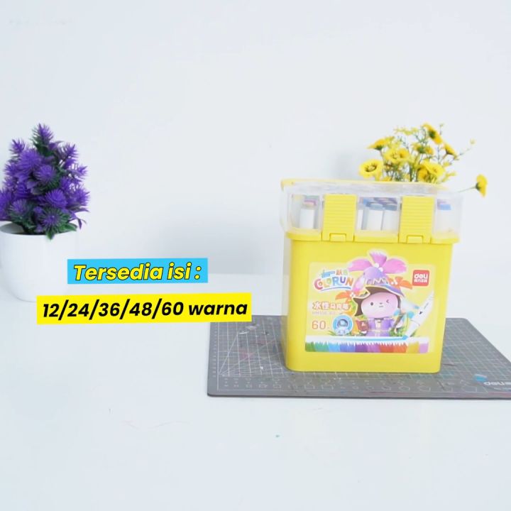 Deli Water-based Sketch Marker / Spidol Warna Dual Tip 12 24 36 48 60 Warna HM106 | Lazada Indonesia