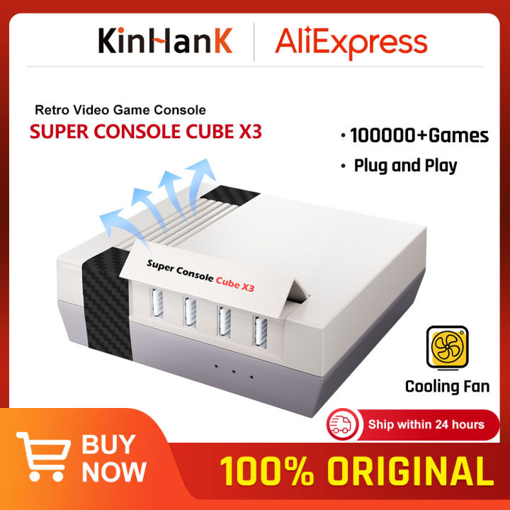 KINHANK Super Console Cube X3 Retro Game Console 100000 Games Support NAOMI/DC/SS/MAME 8K Output ...