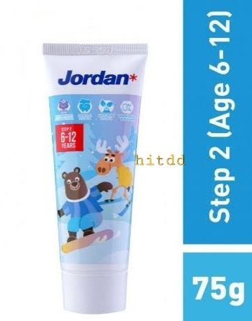 #ยาสีฟันสำหรับเด็กjordan toothpaste 75g step2 (age6-12yrs) อายุ6-12ขวบ ...