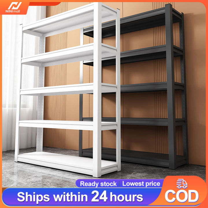 NINI 5/4Tier Adjustable Metal Boltless Rack/Warehouse Rak Besi ...