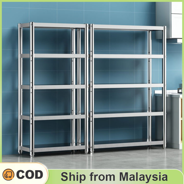 Stainless Steel Rack Shelf Organizer Storage Rak | Multi-layer ...