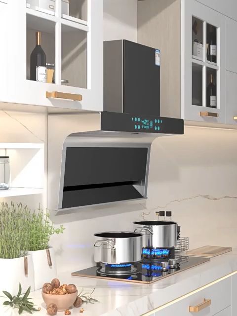 Kitchen range hoods for domestic use stainless steel 48m³ large suction ...