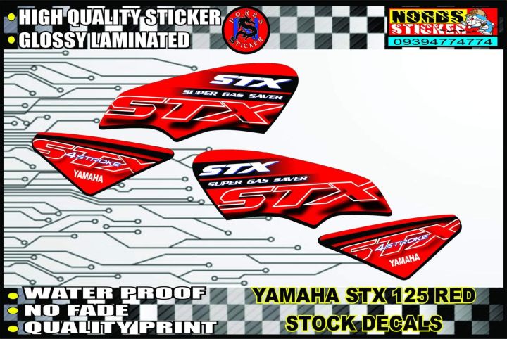 YAMAHA STX RED 125 STOCK DECALS | Lazada PH